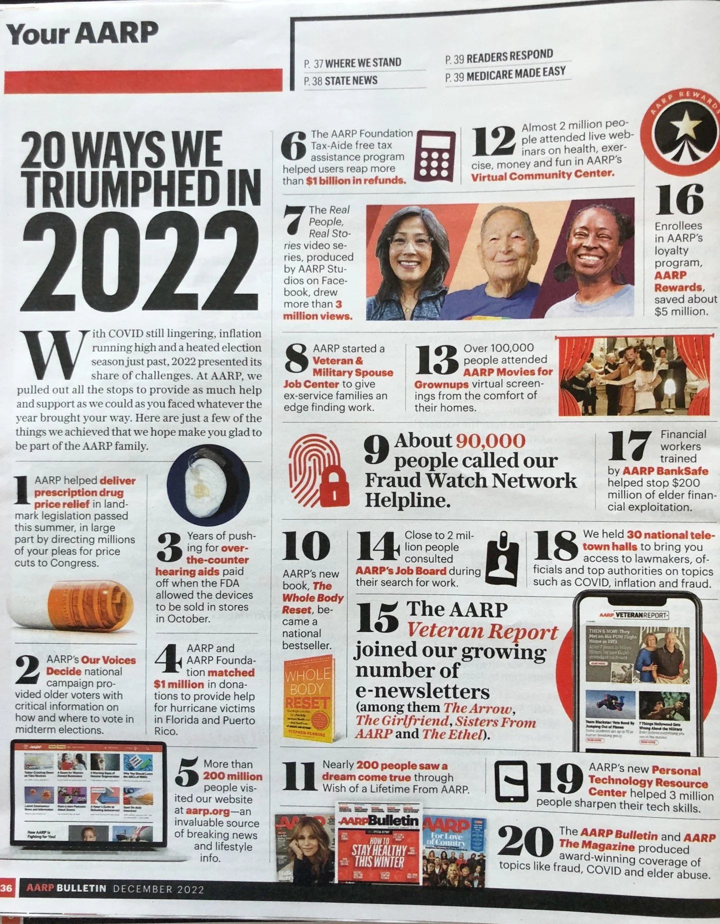 AARP Bulletin features yes2next