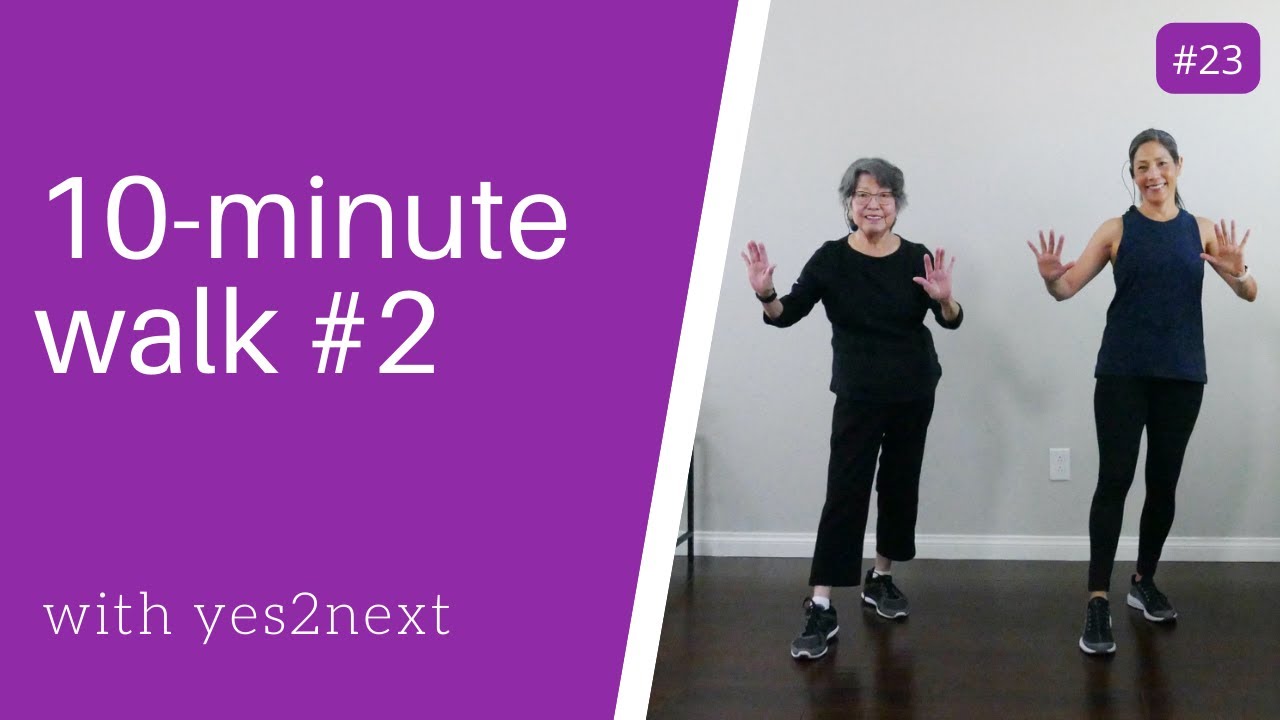 10-minute Indoor Walking Workout #2 for Seniors, Beginner Exercisers ...