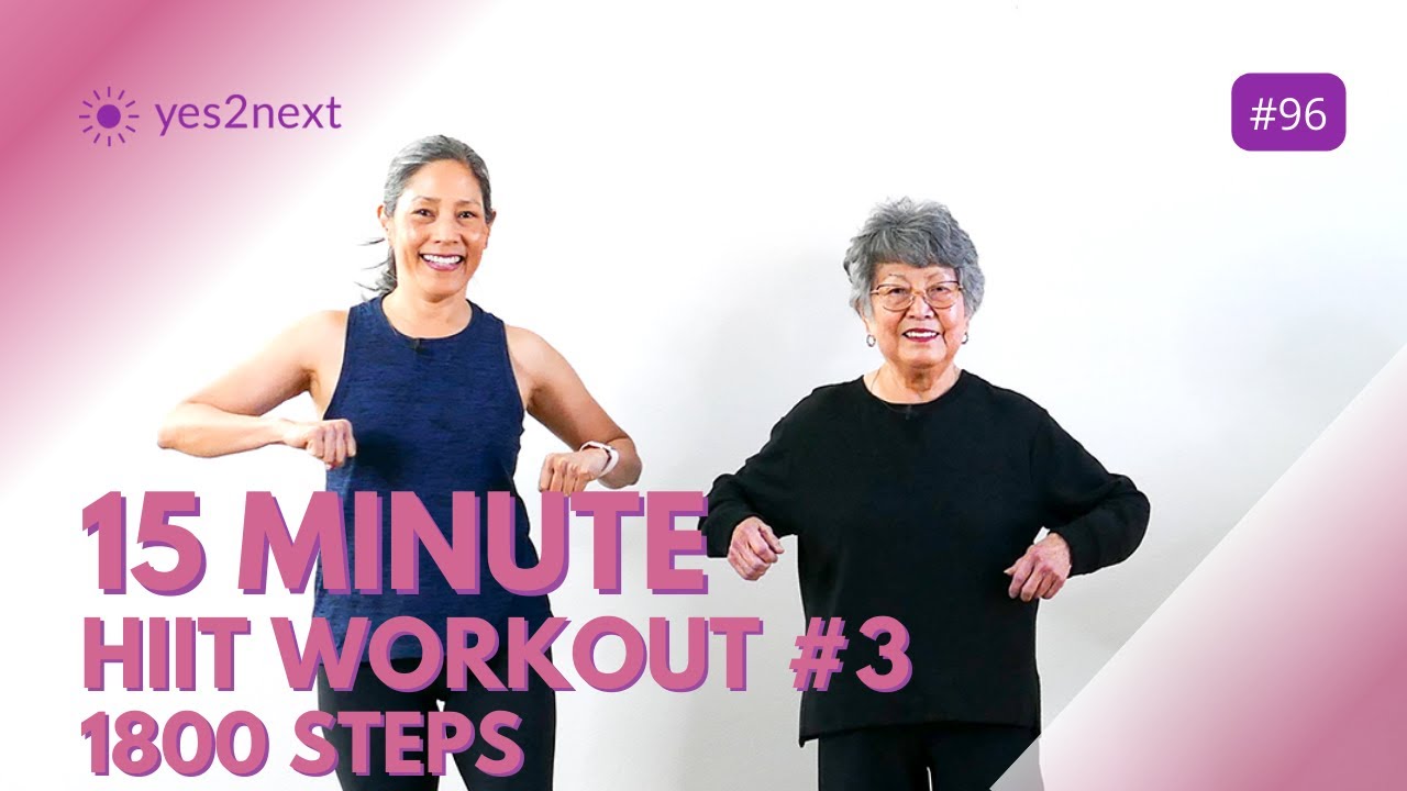15 Minute Beginner HIIT Workout | 1800 Steps | No Jumping! – yes2next